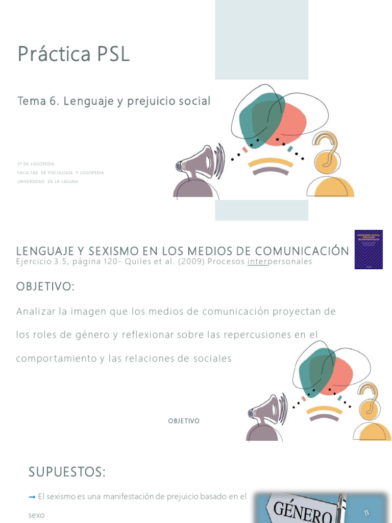 8-Tema 6 - Lenguaje y Prejuicio Social - 2023 | PDF | Sexismo