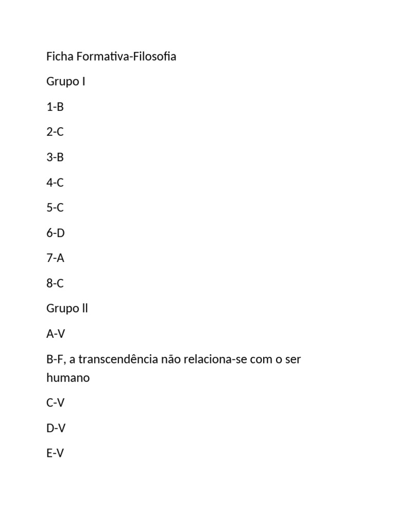 Ficha Formativa-Filosofia | PDF