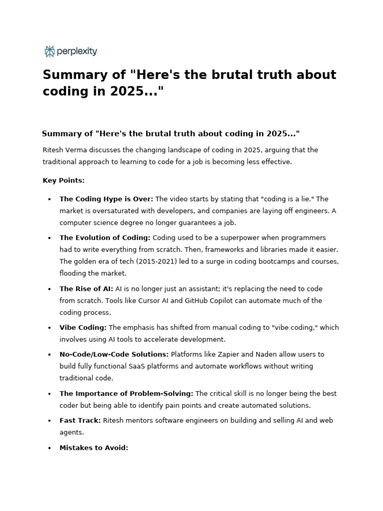 Future of Coding: AI and No-Code Trends | PDF