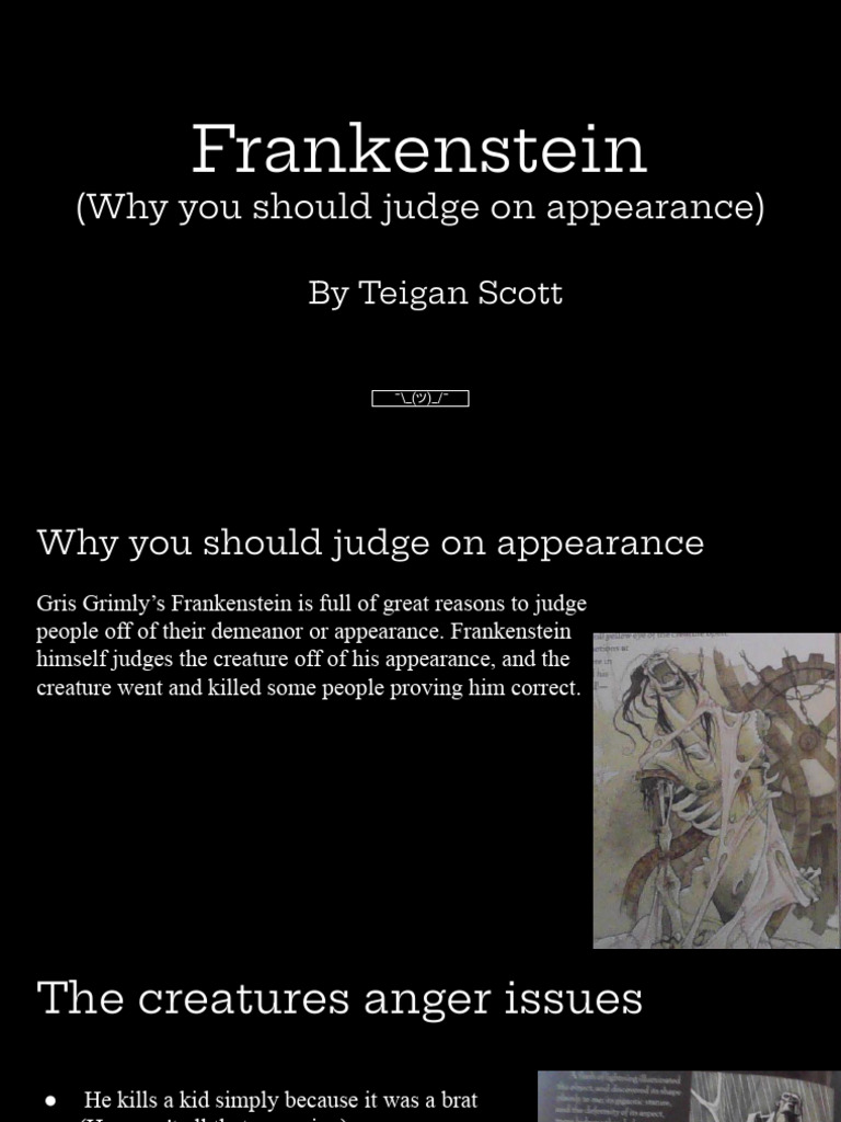 Judging Appearance in Frankenstein | PDF