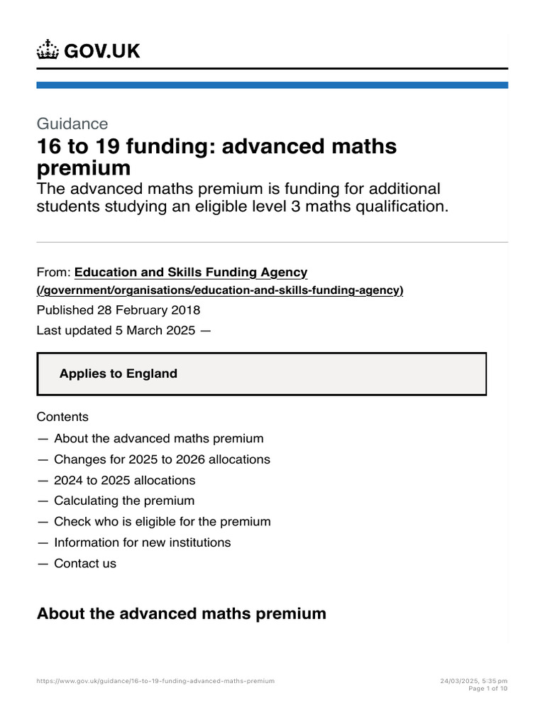 Advanced Maths Premium 2025-26 Guide | PDF | Mathematics