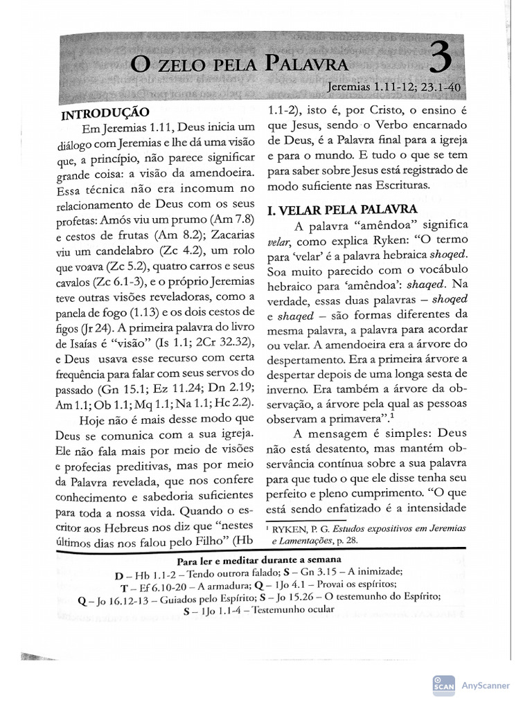 Licao 3 - Zelo Pela Palavra | PDF