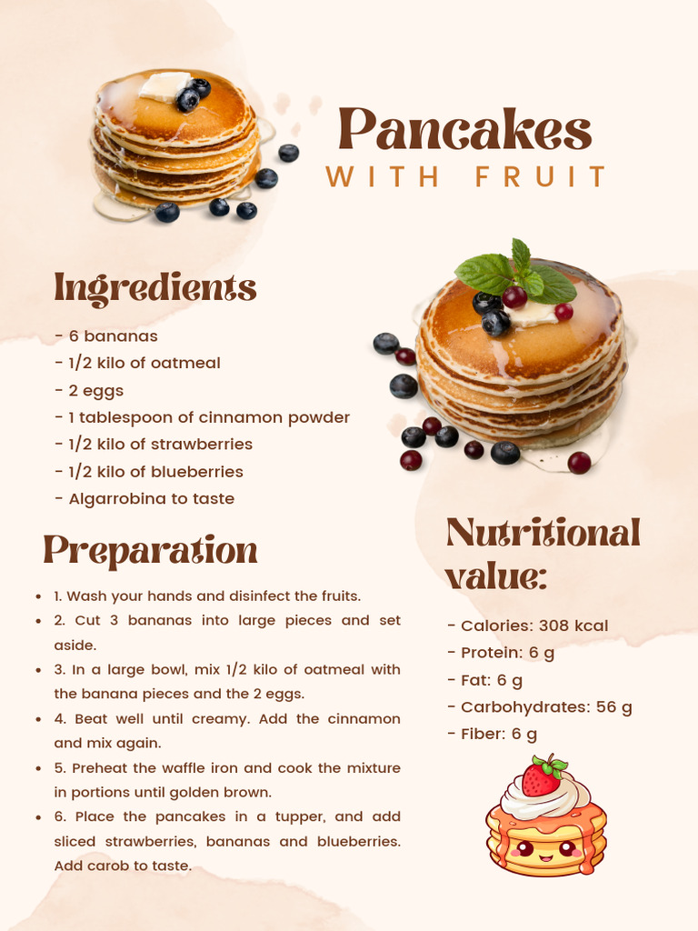 Beige Creative Pancake Recipe Card_20241014_093339_0000 | PDF