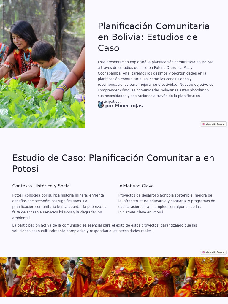 2. Planificacion Comunitaria en Bolivia Estudios de Caso | PDF | Sustentabilidad | Residuos