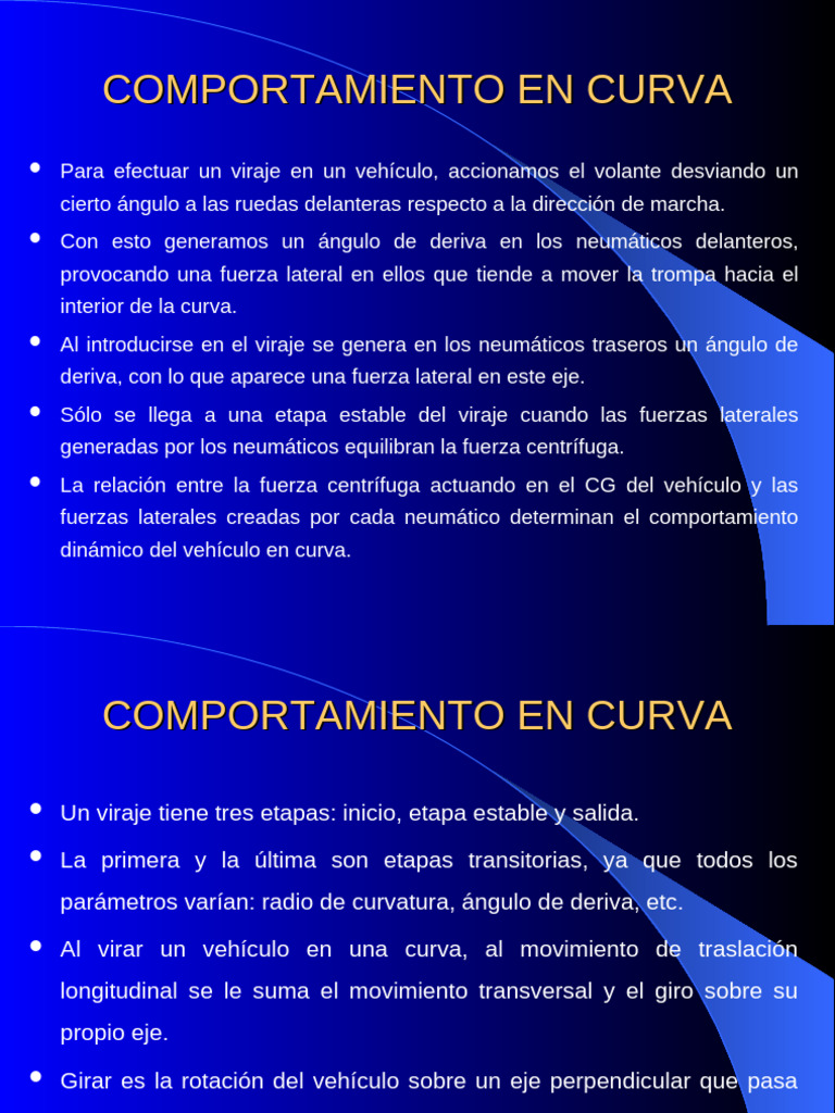 07 - Comportamiento en Curva 1 - Etapa Estable | PDF | Eje | Fuerza