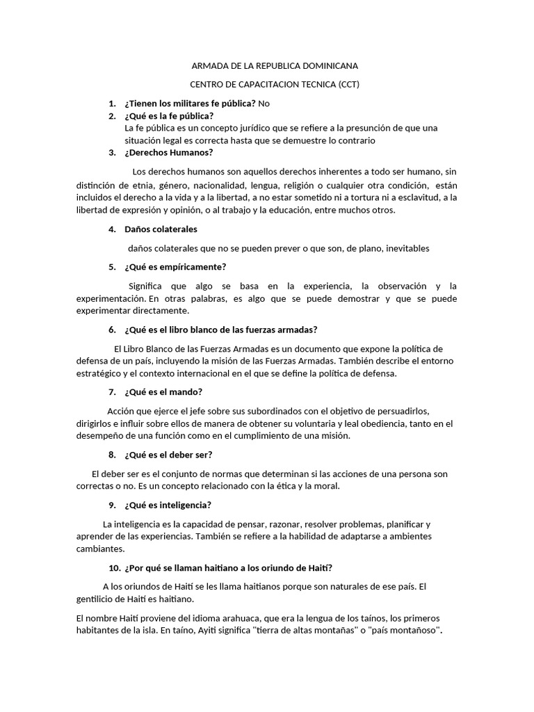 Conceptos Clave de la Armada Dominicana | PDF | Zona económica ...