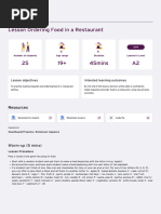 Ordering at A Restaurant ESL Lesson Plan - Fluentize | PDF ...