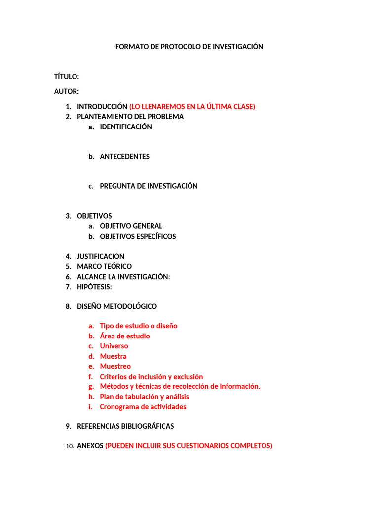 Formato Protocolo 2025 | PDF