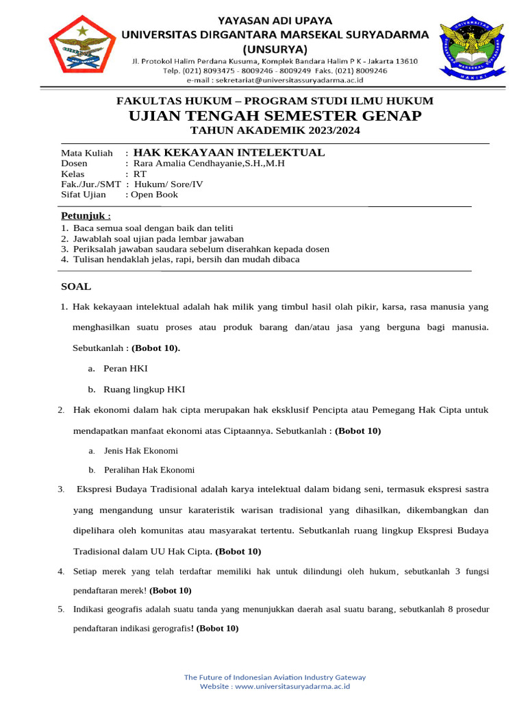 Uts Hki Kelas RT | PDF