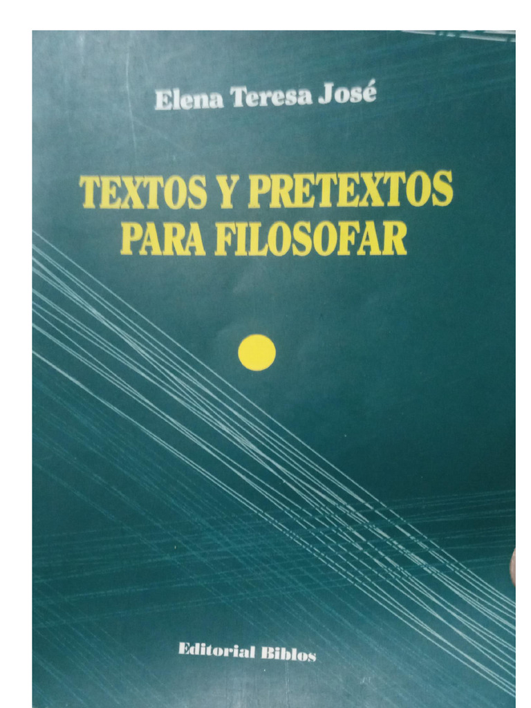 Elena Teresa Jose - Pretextos para Filosofar | PDF