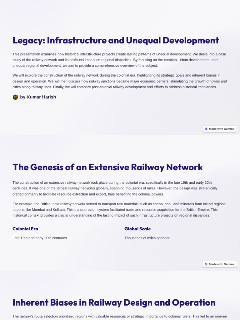 Legacy Infrastructure and Unequal Development | PDF | Colonialism ...