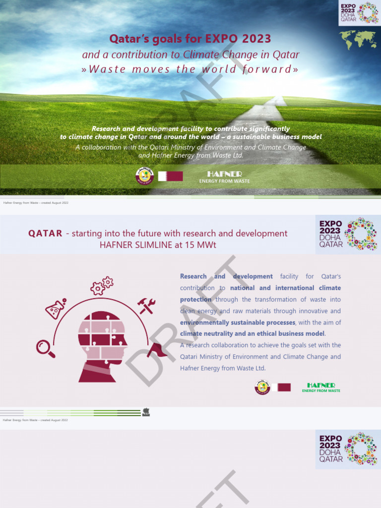 DRAFT - Qatar-Expo2023-Waste To Energy-Concept | PDF | Carbon Dioxide ...