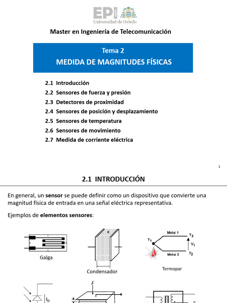 Medida de Magnitudes Físicas | PDF | Sensor | Electromagnetismo
