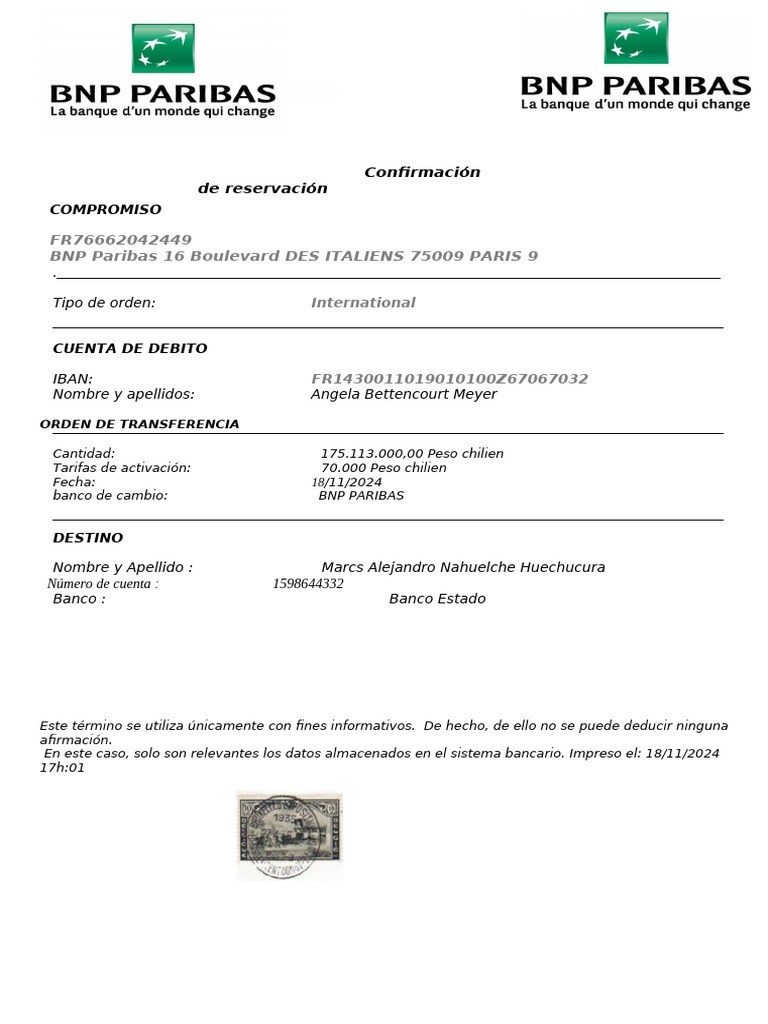 Virement Simple BNPPARIBAS | PDF