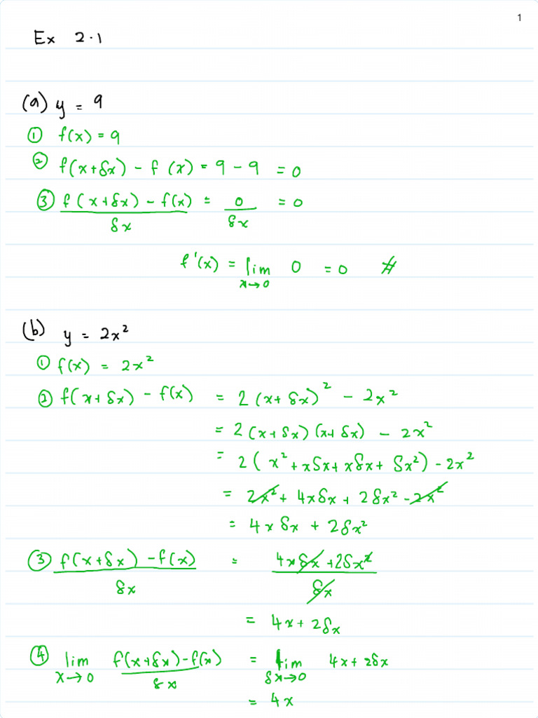 Calculus ( first principle ) | PDF