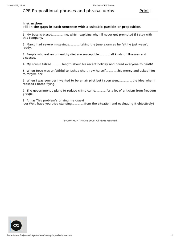 Flo-Joe's CPE Trainer31march | PDF