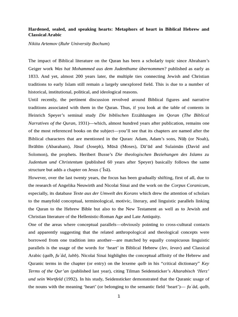 Text Paper Metaphors of Heart | PDF | Bible | Metaphor