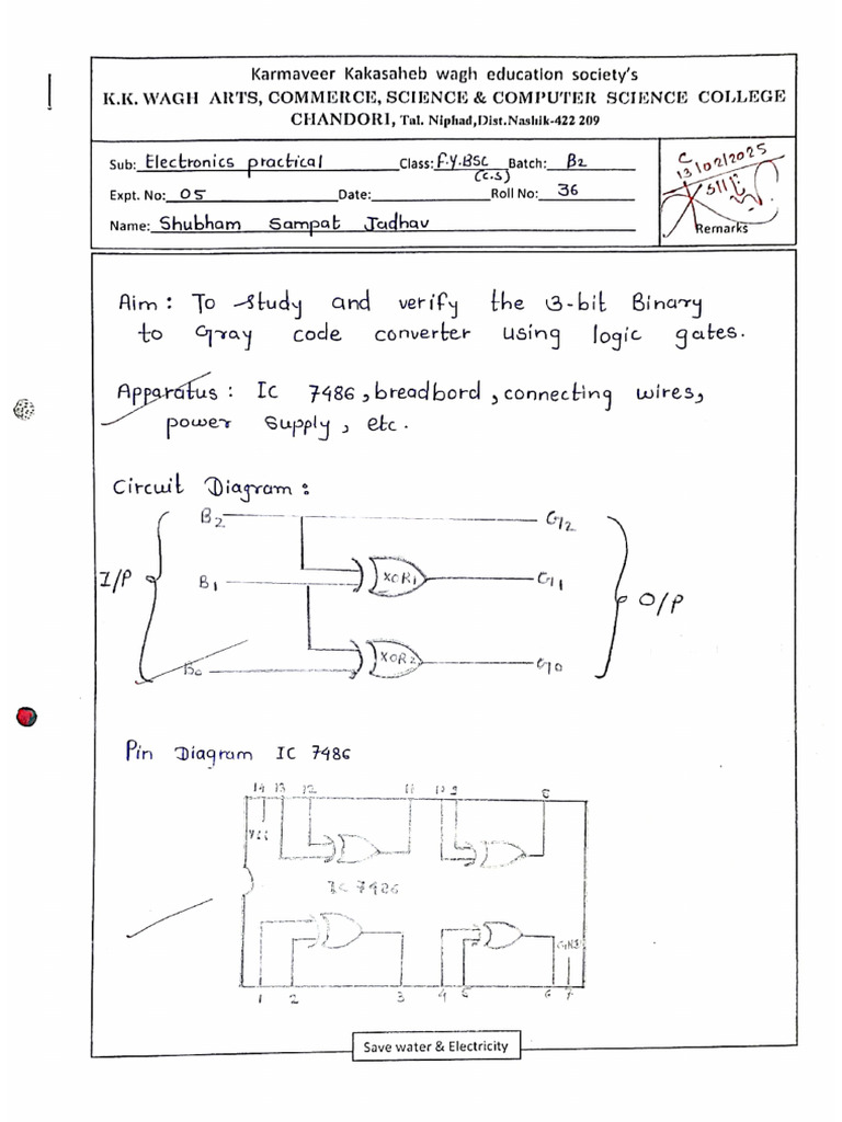 Electronics 5th Practical | PDF