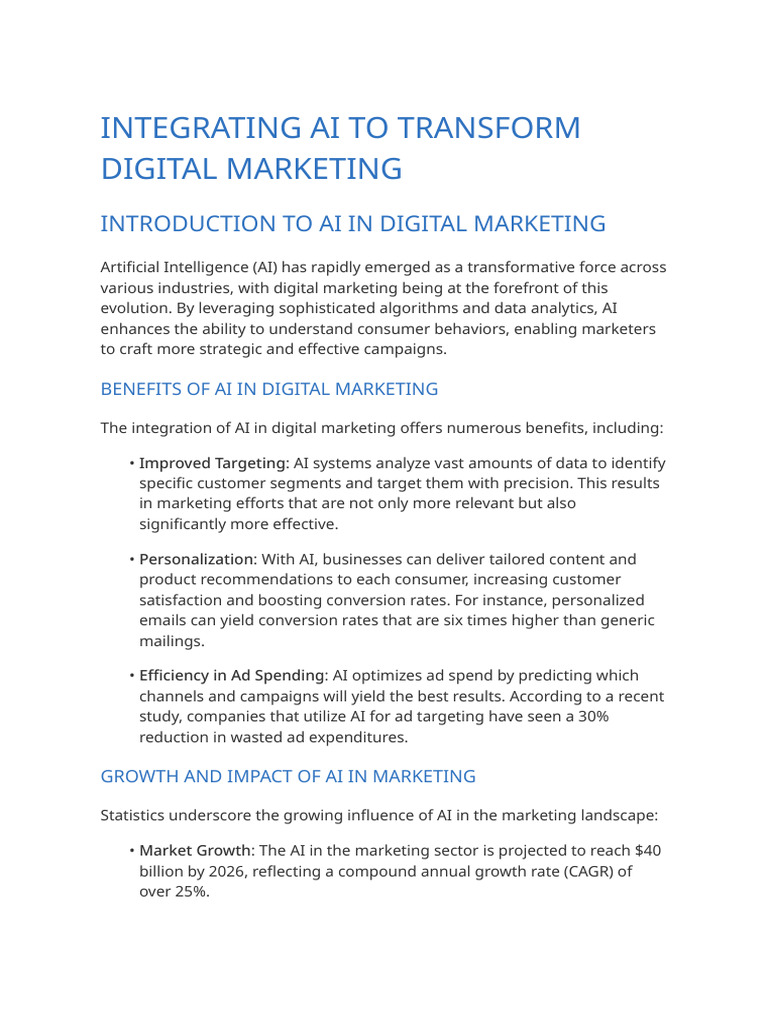 AI's Impact on Digital Marketing Strategies | PDF | Artificial ...