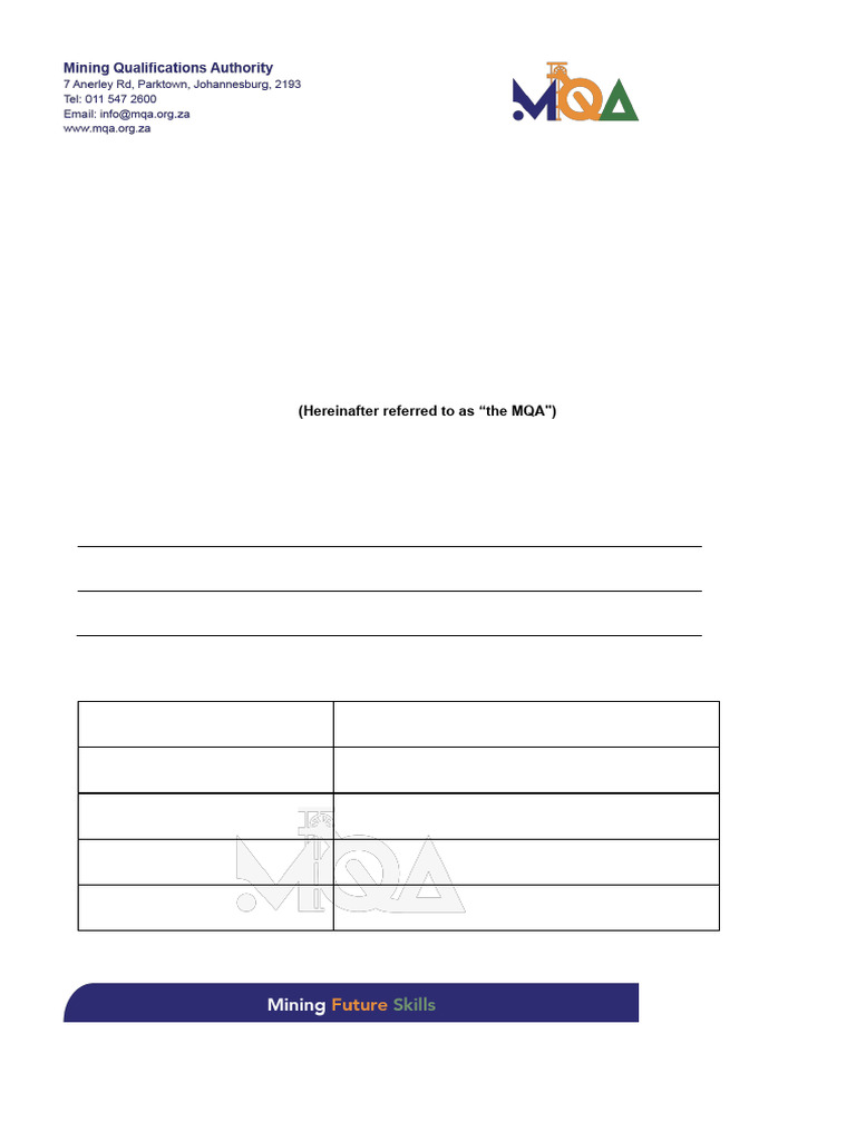 MQA 2025 Bursary Agreement Addendum Continuing Unemployed Bursars ...