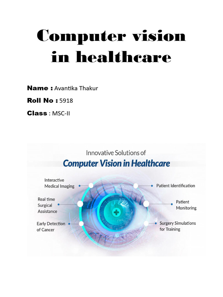 Computer Vision Applications in Healthcare | PDF | Computer Vision ...