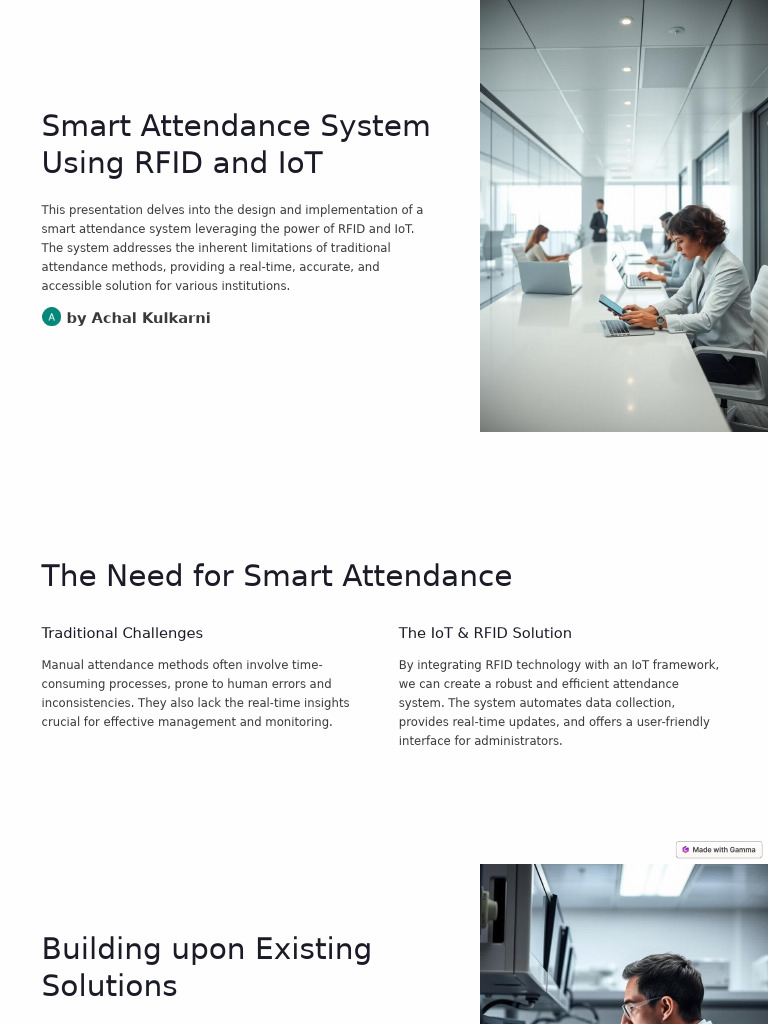 Smart Attendance System Using RFID and IoT | PDF | Radio Frequency ...