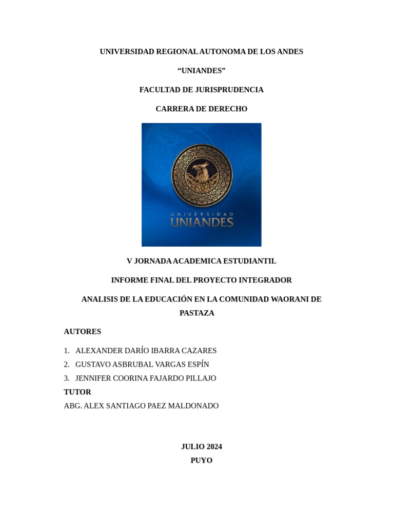 Proyecto Integrador 2do Semestre Alex Ibarra | PDF | Enseñando | Plan de estudios