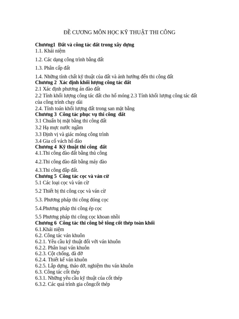 De cuong on thi KTTC1_XD | PDF