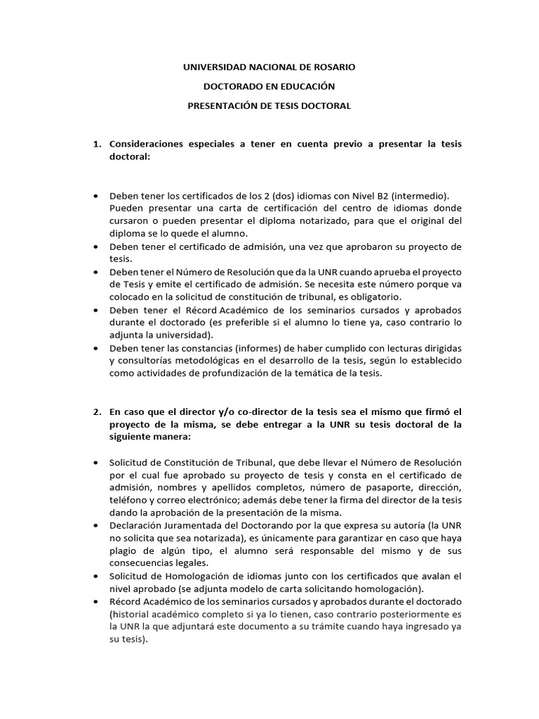 Guía para presentar la Tesis abril2023 | PDF