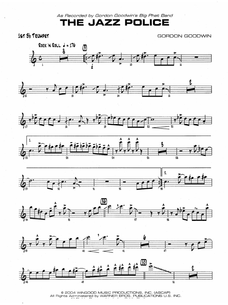 Jazz Police - FULL Big Band - Goodwin - Gordon Goodwin - S B | PDF