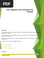 LES REGISTRES DE LANGUE Exercices | PDF | Linguistique | Grammaire