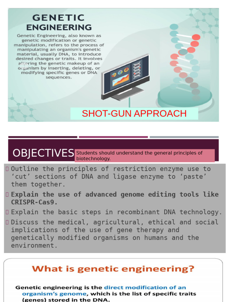 Gene Cloning and Biotechnology Overview | PDF | Restriction Enzyme ...