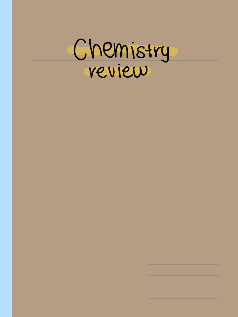 Chemistry Review | PDF