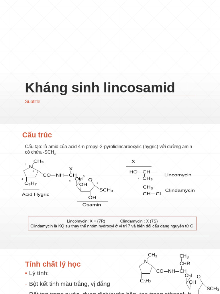 Kháng-sinh-lincosamid-polypeptid | PDF