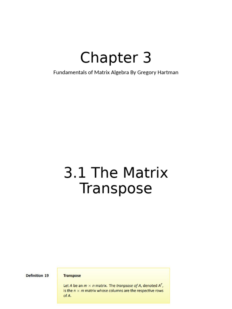 ECN 233 Topic 1 - Fundamentals of Matrix Algebra - PPT - Second Part ...