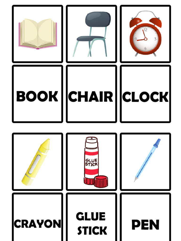 Flashcards - Classroom Objects | PDF