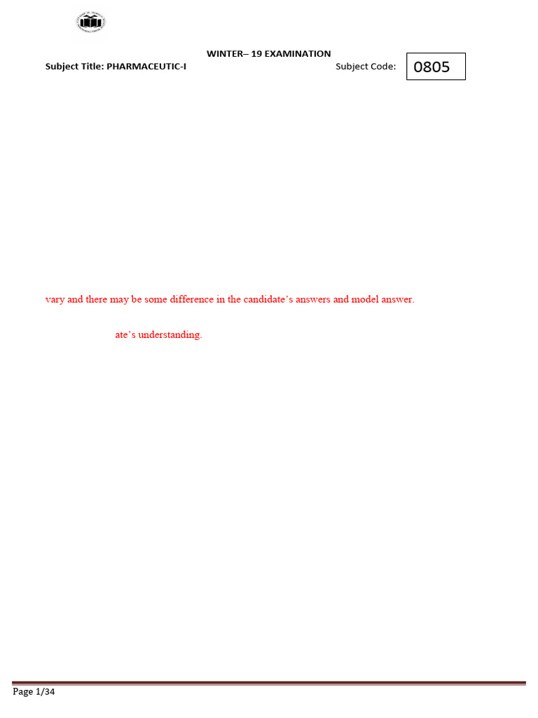 Model Answer Paper Winter 2019 | PDF | Filtration | Sterilization (Microbiology)