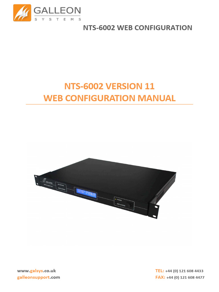 NTS 6002 V11 Web Config Manual | PDF | I Pv6 | Computer Network