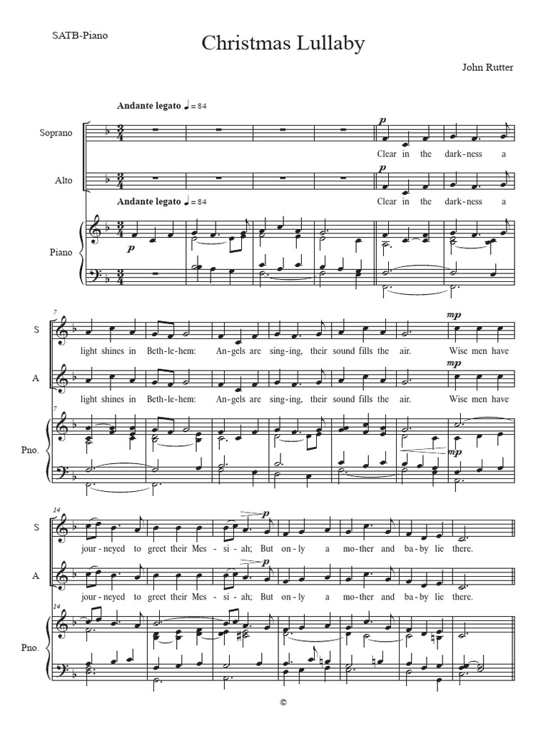 Christmas Lullaby - SATB-Piano | PDF | Phonétique | Alphabet latin