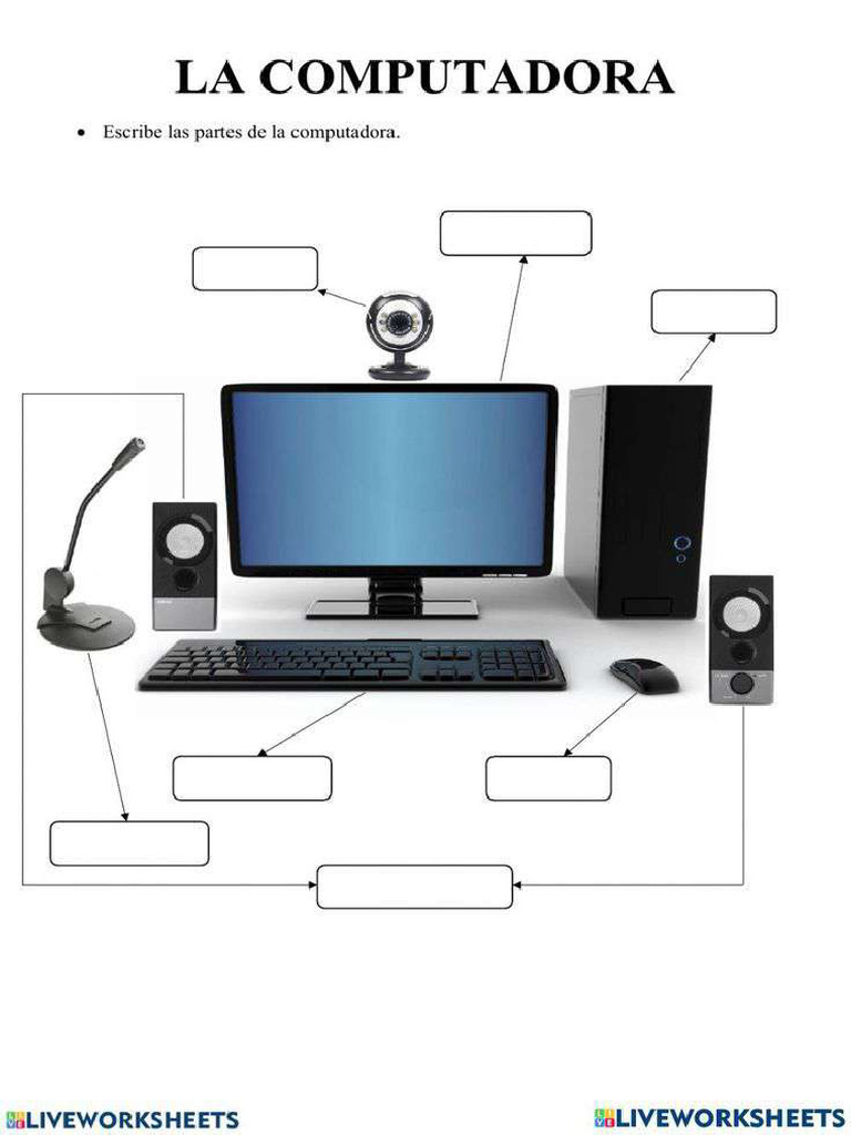 Partes de Computadoras Interactive Worksheet | PDF