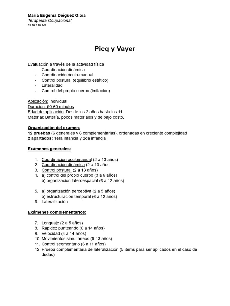 Picq y Vayer | PDF | Lápiz | Mano