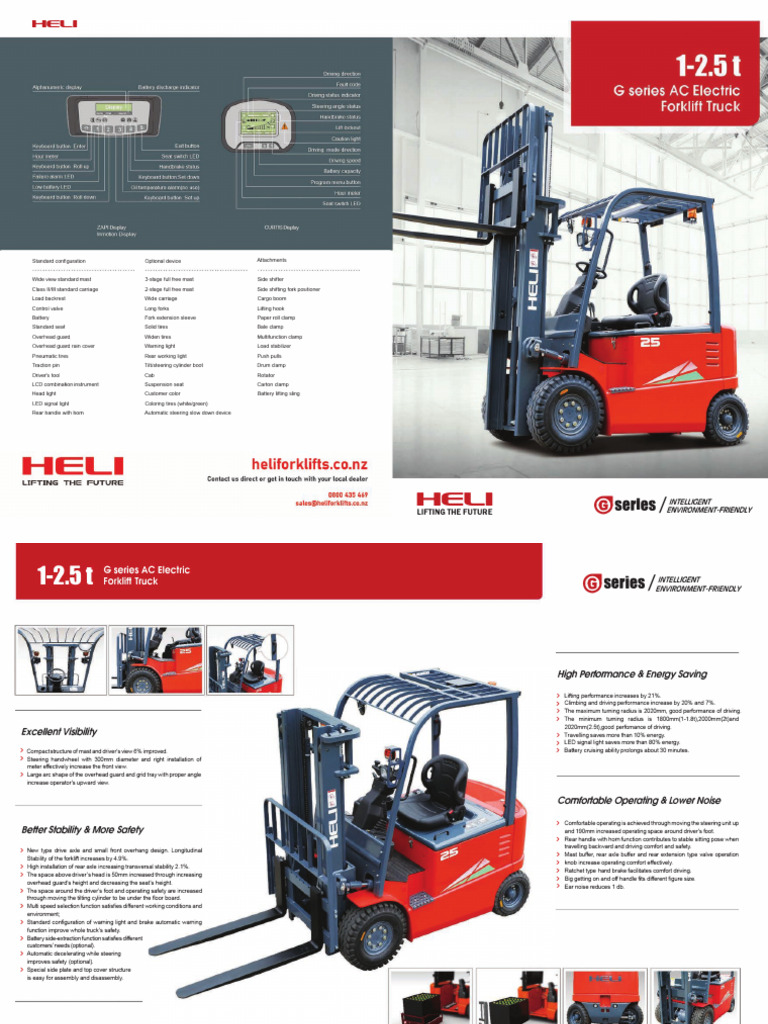 Electric - Forklift CPD20 CPD25 CPD30 CPD35 - G | PDF | Forklift | Truck