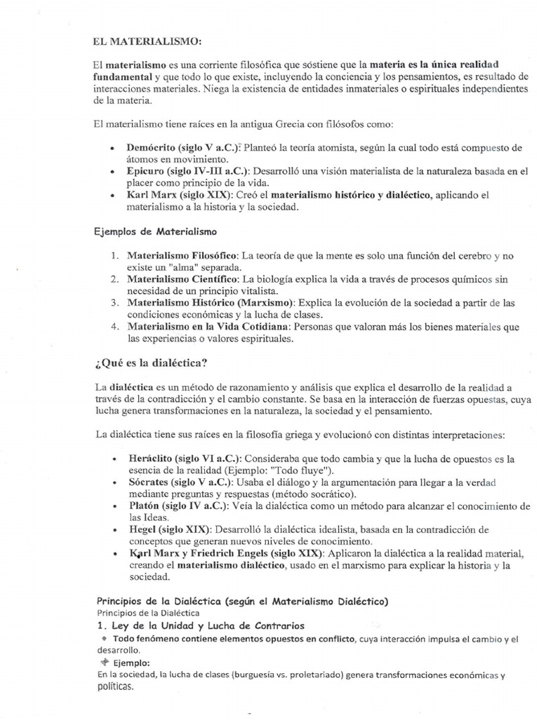 Materialismo Dialéctico | PDF