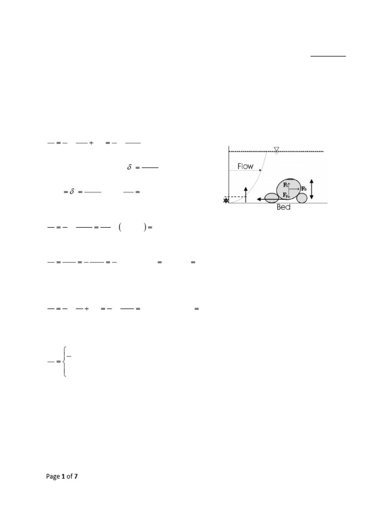 Lec.03 - Bed Load Transport Relationship - Edited | PDF | Stress (Mechanics) | Drag (Physics)