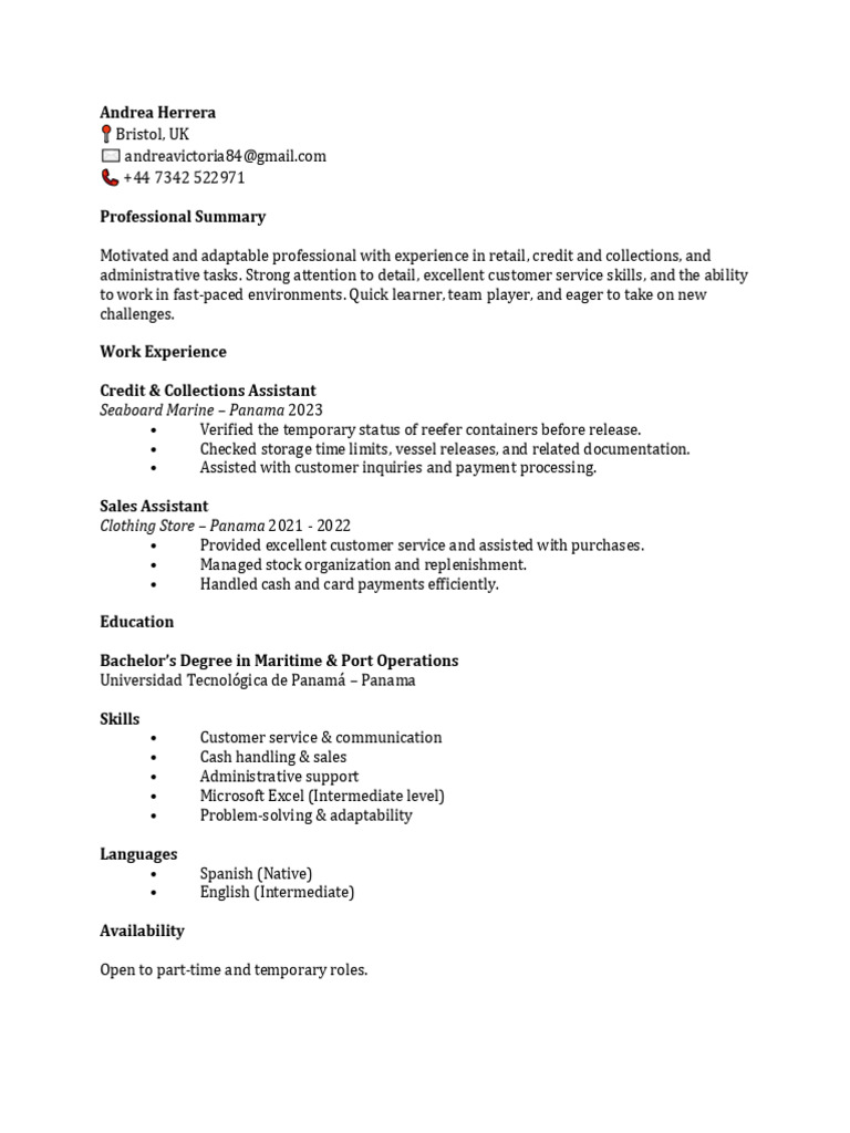 Cv Andrea Herrera | PDF