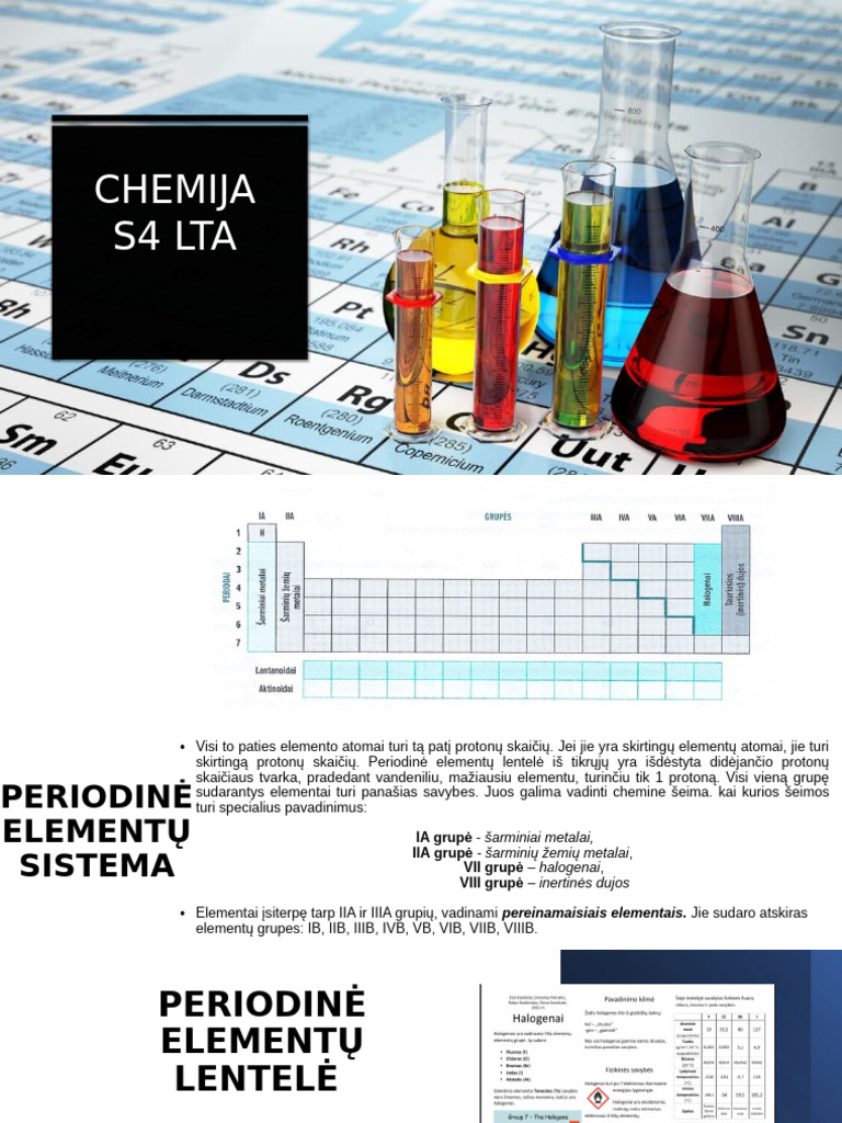 11 Periodine Elementu Lentele S4 | PDF