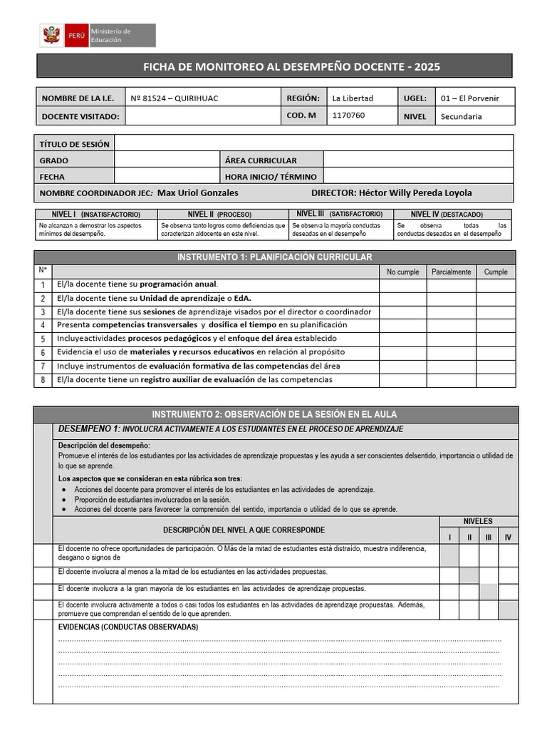 Ficha Monitoreo-Acompaña-2025 | PDF | Evaluación | Creatividad