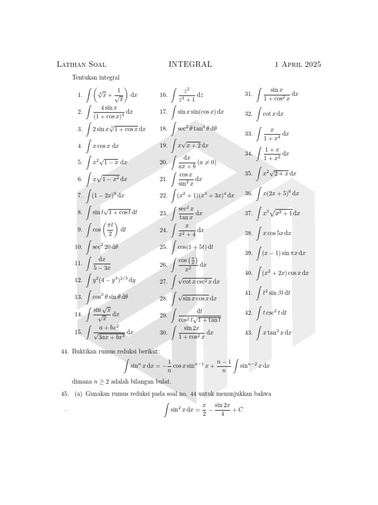 Soal Integral | PDF