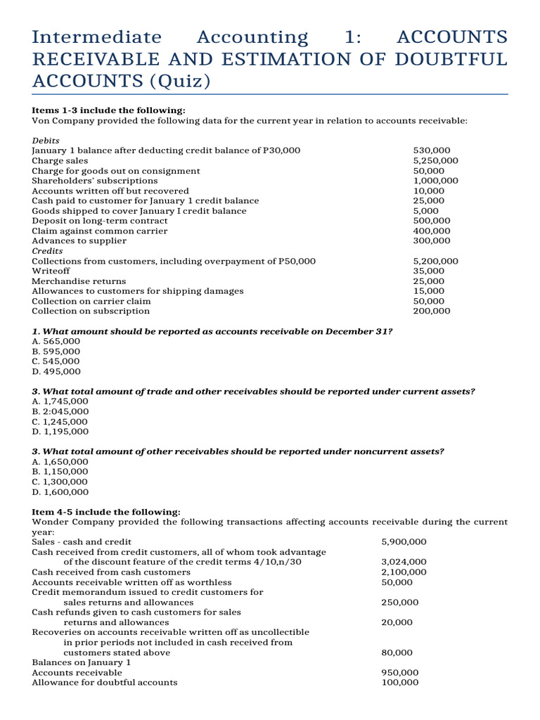 Horus Company Doubtful Accounts Analysis | PDF | Credit Card | Debits ...