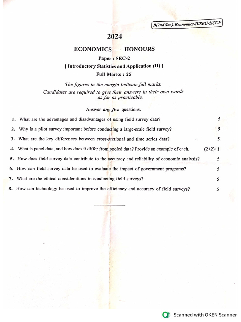 Economics_Sem-II_SEC-2_CCF_2024 | PDF